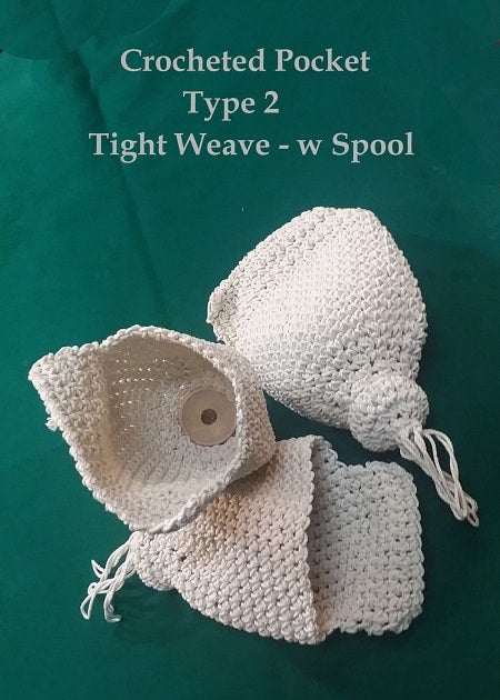 Set of 6 Crochet Nets type 2 with wood spools